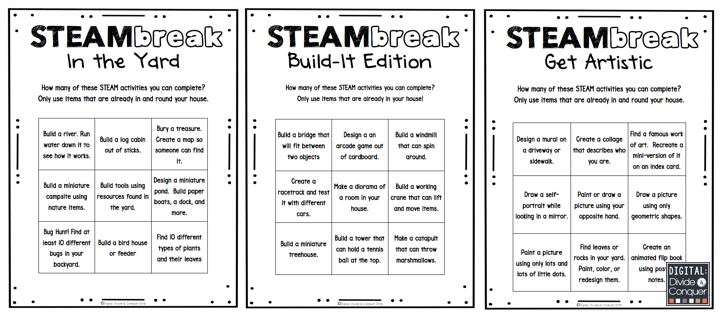 Primary Chalkboard: STEAM & STEM Activities For Kids: STEAM BREAK