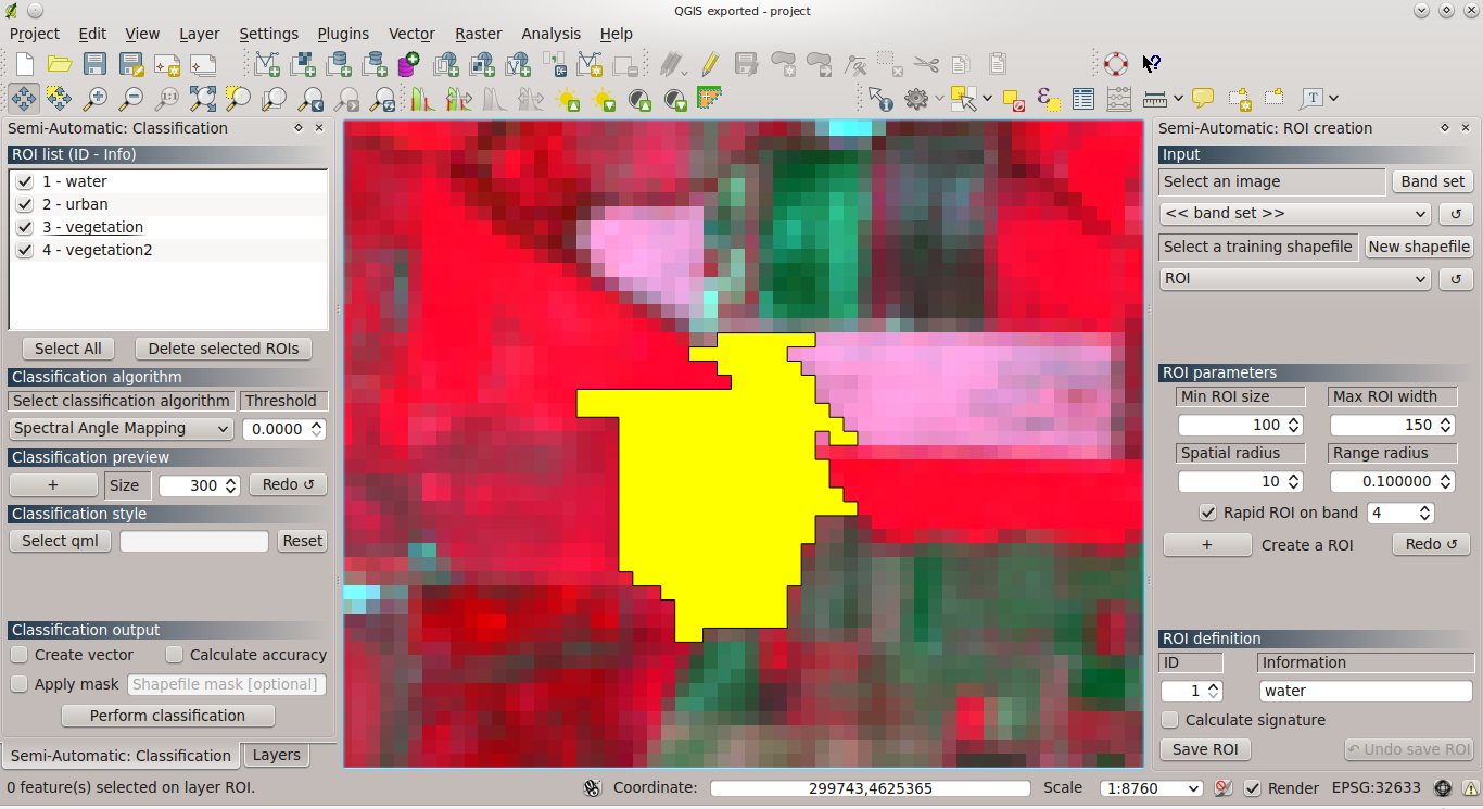 From GIS to Remote Sensing: Supervised Classification using the Semi ...