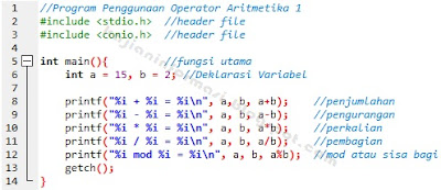 Dasar Operator Aritmatika pada C++ | Kajian Informasi