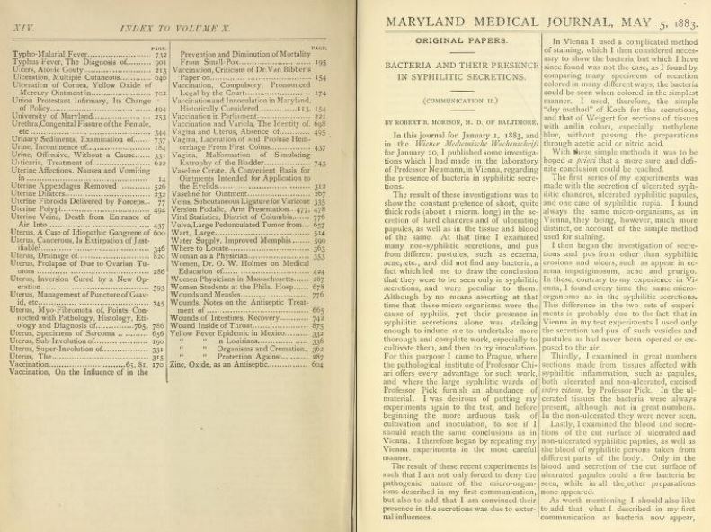 MedChi Archives: MedChi's Pre-1900 Medical Journals Are Now Digitized