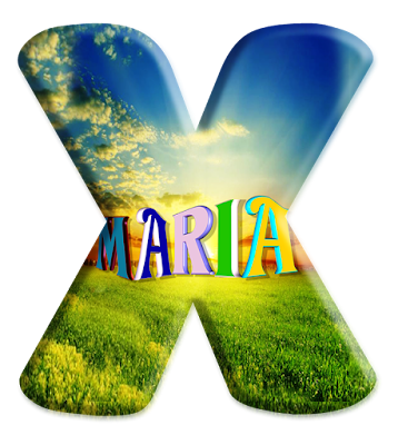 Blindada por Deus: Alfabeto decorativo png Maria