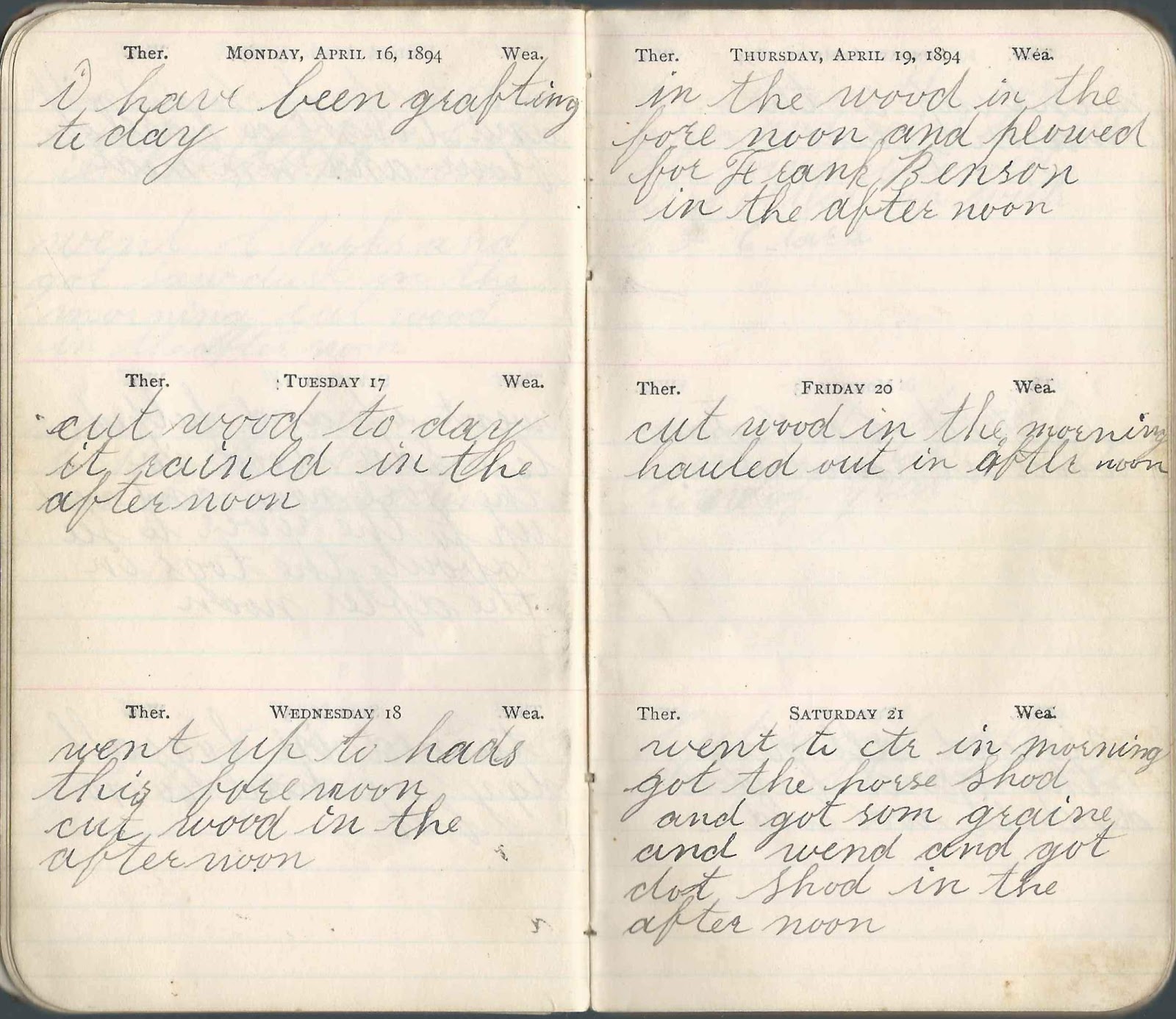 Heirlooms Reunited: April Entries in the 1900 Diary of John Foss ...