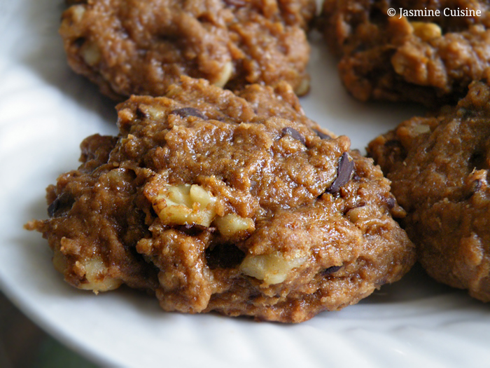 Biscuits aux bananes, chocolat noir et noix de grenoble (véganes ...