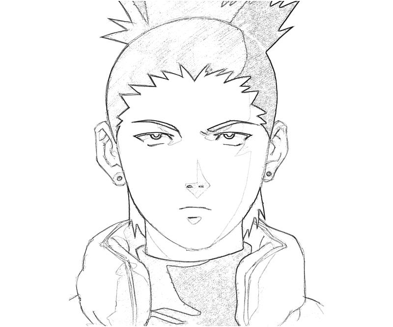 Naruto Coloring Shikamaru Drawing Coloring Pages