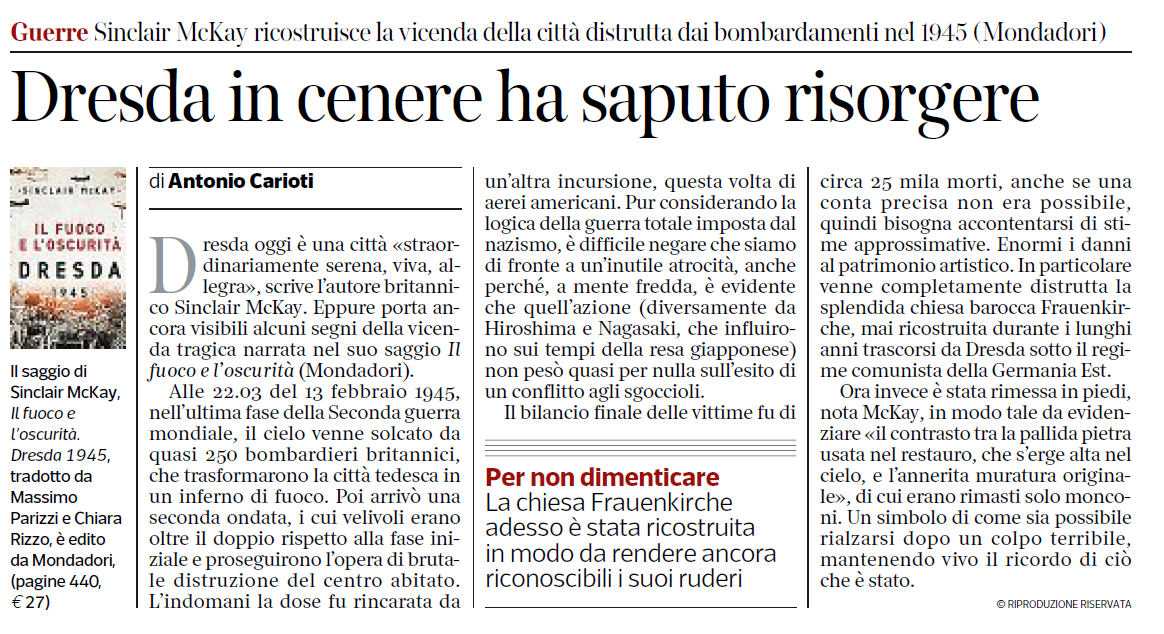 materialismo storico: Il libro di McKay syl bombardamento di Dresda