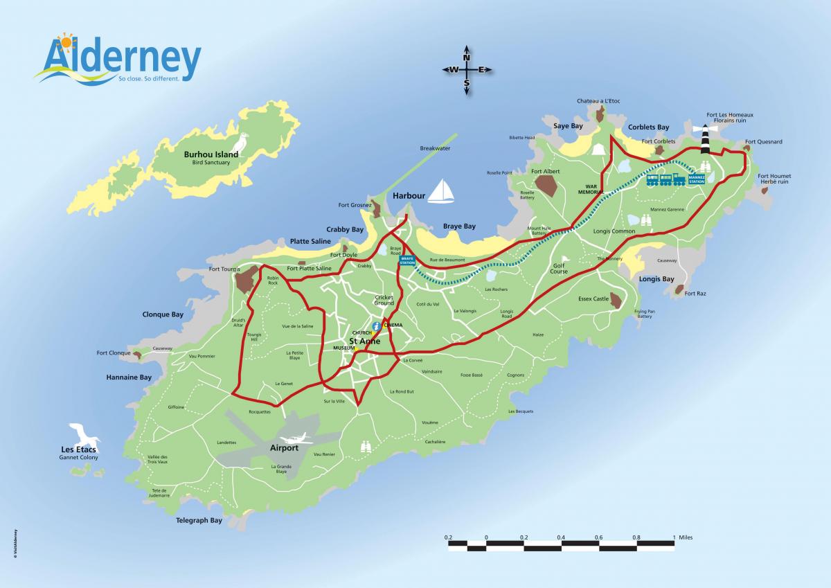 ALDERNEY ISLANDS - GEOGRAPHICAL MAPS OF ALDERNEY ISLANDS (UNITED ...
