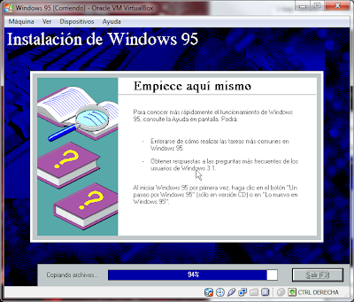 Instalación de Windows 95 en VirtualBox. Prac.3 | Blog Equipo José ...