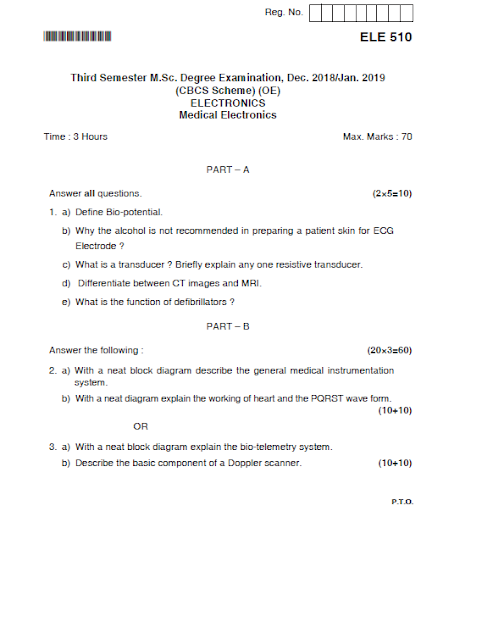Mangalore University M.Sc. Electronics (CBCS) (OE) Third Semester ELE ...