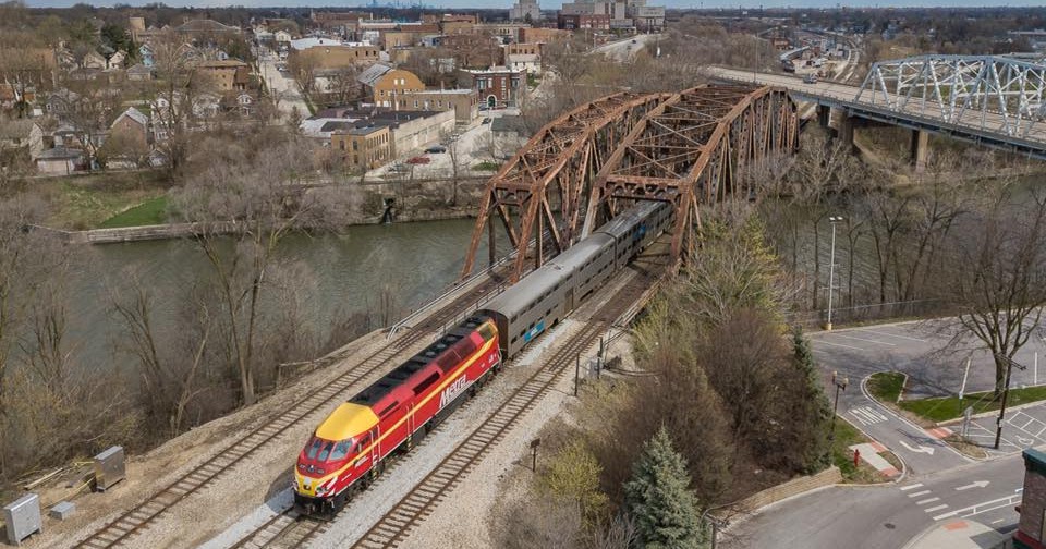 Industrial History: Metra/Rock Island over Cal Sag in Blue Island, IL