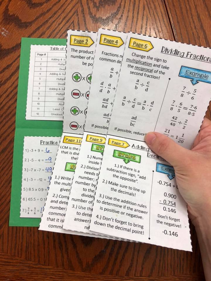 Math in Demand: 7th Grade Math Number Sense Booklet