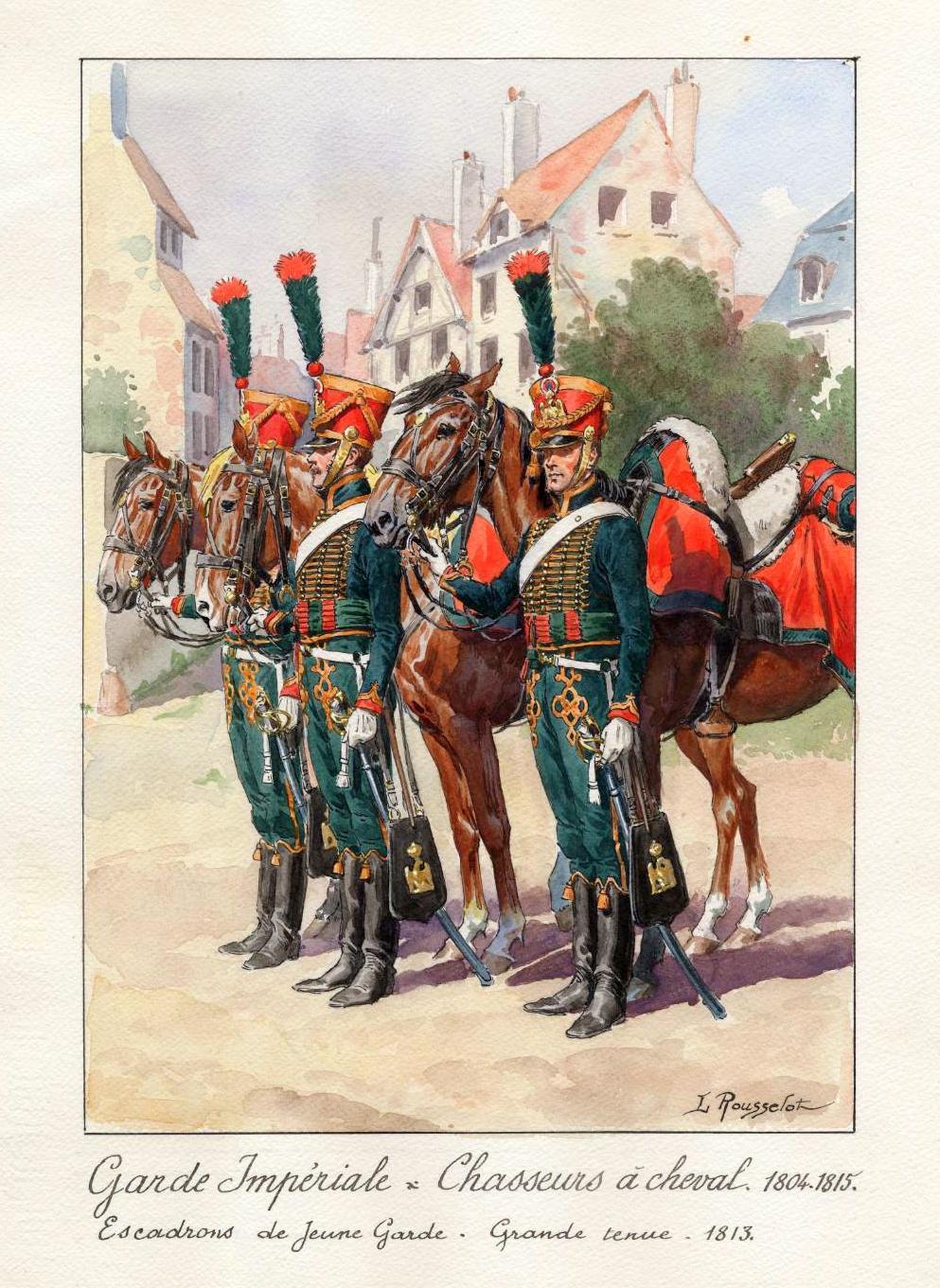 Chasseurs a Cheval de la Garde Imperiale, Young Guard squadron, parade ...