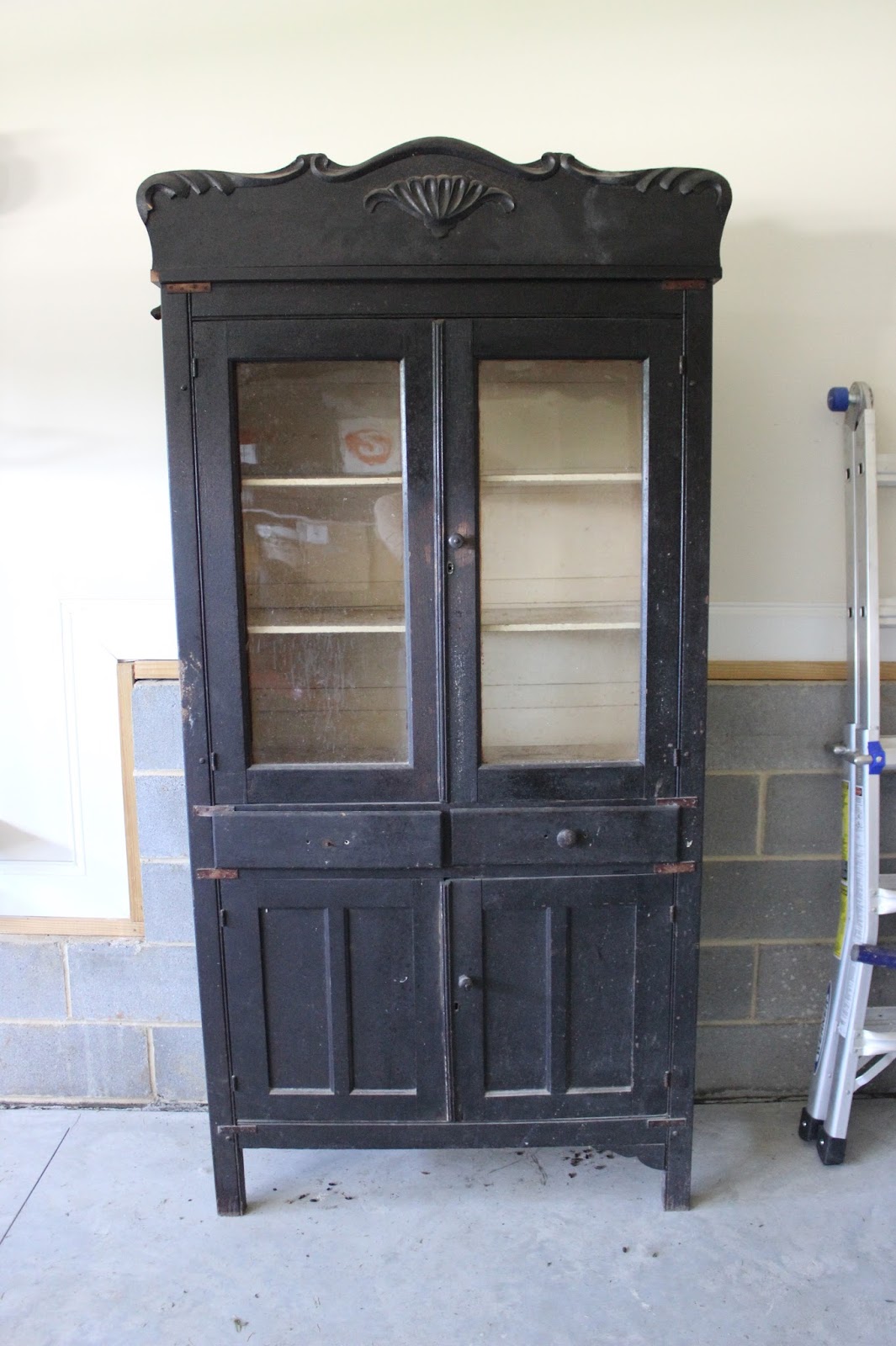 a blonde, a boy, and a blog. . .: DIY: refinished vintage pie safe