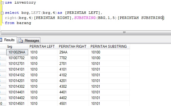 CARA MUDAH BELAJAR DATABASE: Cara Menampilkan Beberapa Digit Data pada ...