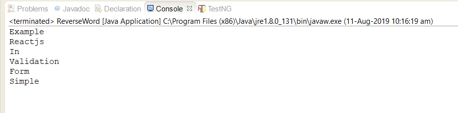 Java Program to Reverse word in the String | SKPTRICKS Java Program to Reverse word in the String | SKPTRICKS