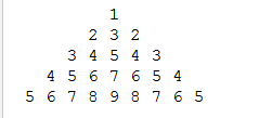 Program to print pyramid using numbers