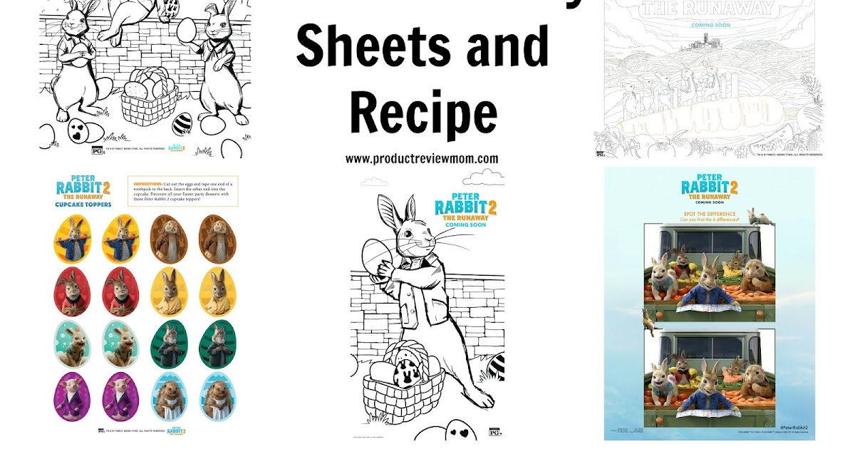 Peter Rabbit 2 Easter Activity Sheets and Recipe