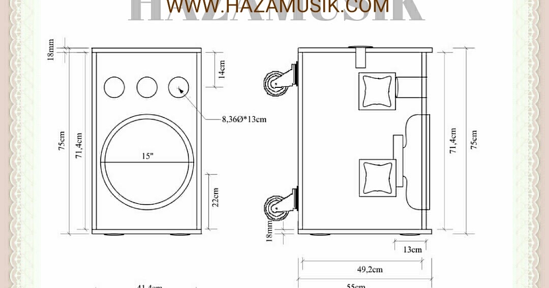 Skema box speaker 15" low mid 300watt