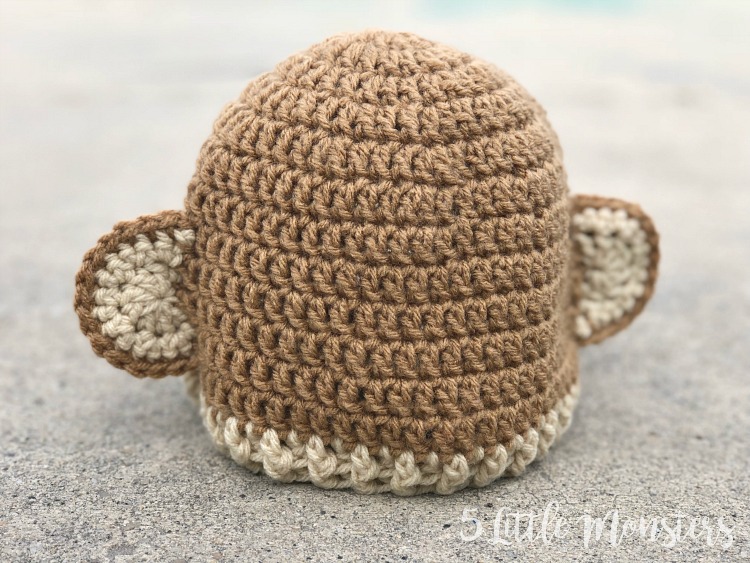5 Little Monsters: Toddler Size Crocheted Monkey Hat