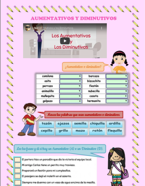 Diminutivos y aumentativos