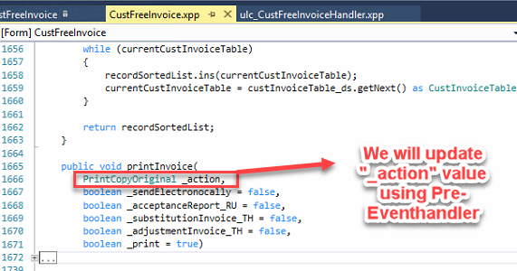 Dynamics 365 Finance and Operations: Update method parameters using Pre ...