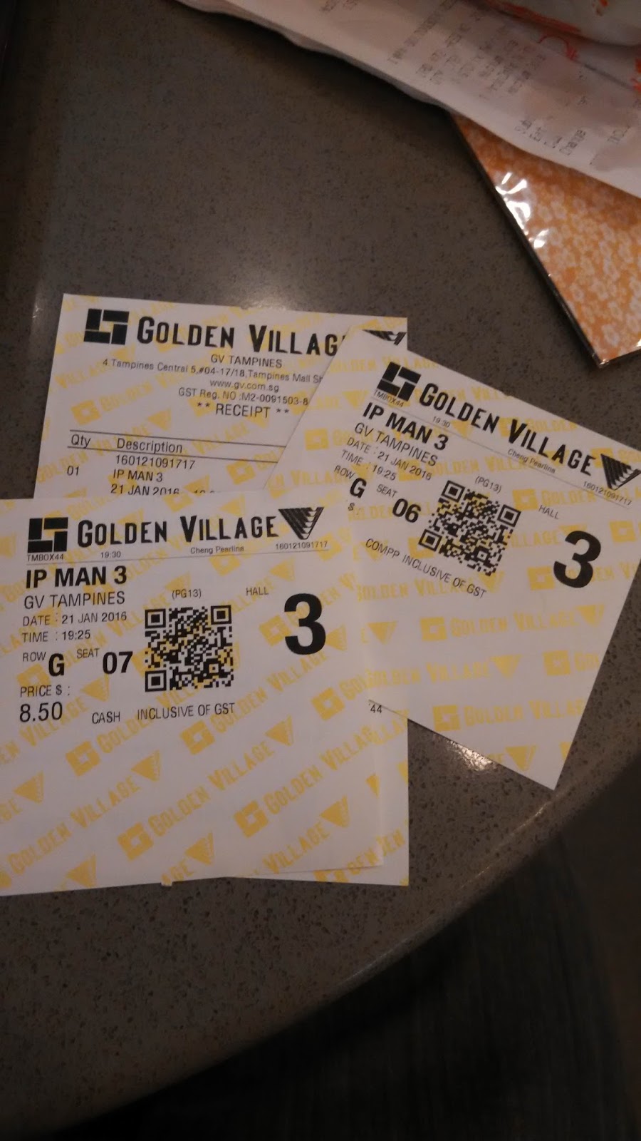 Our Journey : Singapore Tampines MRT - Tampines Mall Golden Village Cinema