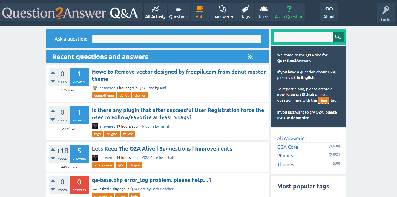 Creating an Online Q&A site with Question2answer