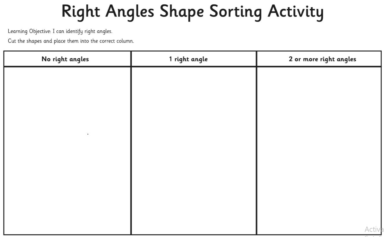 Year 3: Maths Day 33 19.05.20 Introduction to Right Angles