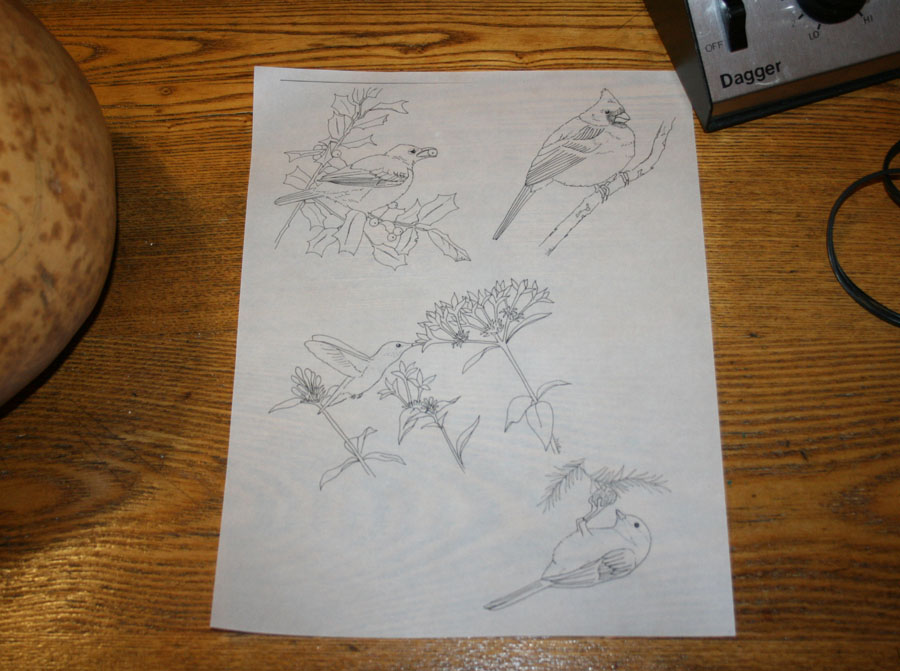 Vickie's Sketchbook: Gourd Art--Pyroengraving or Wood-burning an Art Design