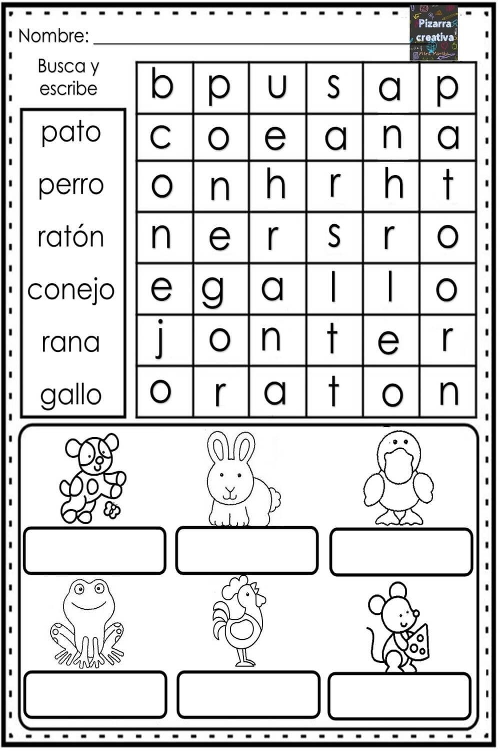 Cuaderno para Lectoescritura de Palabras | Materiales Educativos para ...