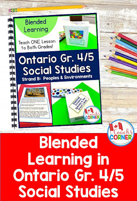 Ontario Grade 4/5 Blended Social Studies: Strand B - Coach's Corner