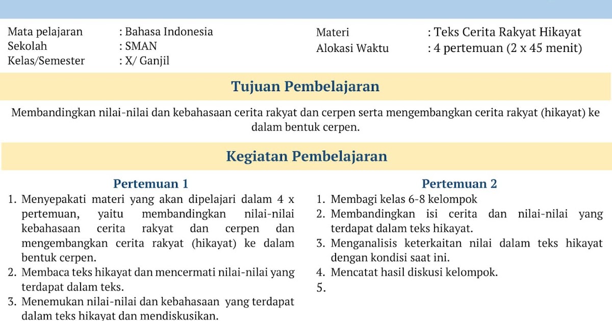 RPP INSPIRATIF SMA PPKN Kelas X Tahun 2020-2021 - KURIKULUM 2013
