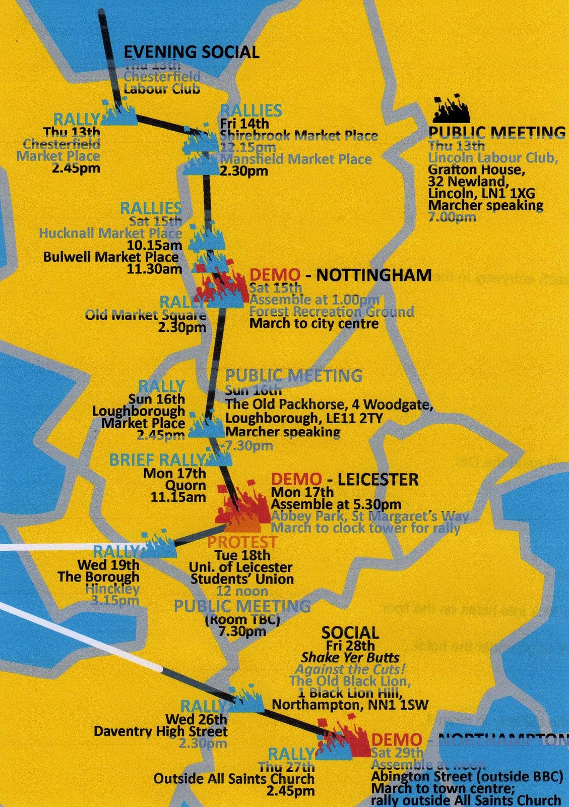 Northampton Against The Cuts: Jarrow March Reaches East Midlands