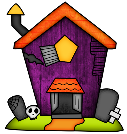 Halloween Haunted Houses Clipart. - Oh My Fiesta! in english