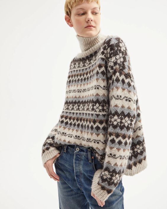 María Cielo: Sweaters con guardas y dibujos