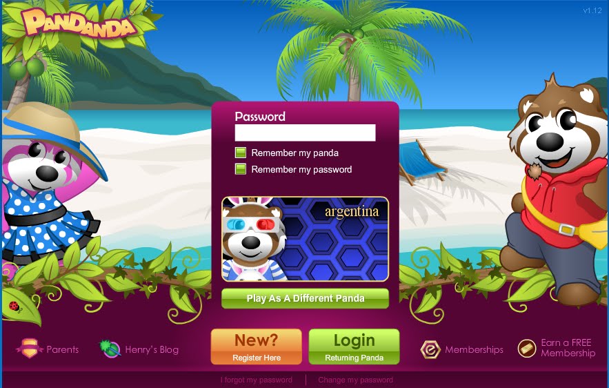 Club Pandanda Argentina: Nueva Pantalla de Login!!!