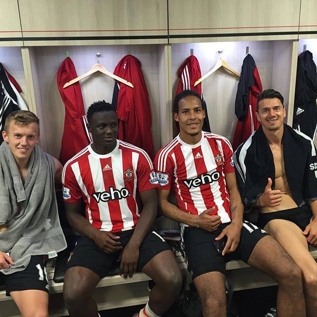 Footballers in underwear: SOUTHAMPTON DRESSING ROOM