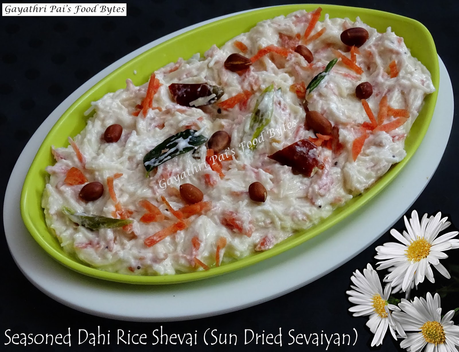 Gayathri Pai's Food Bytes: Seasoned Dahi Rice Shevai (Sun Dried).