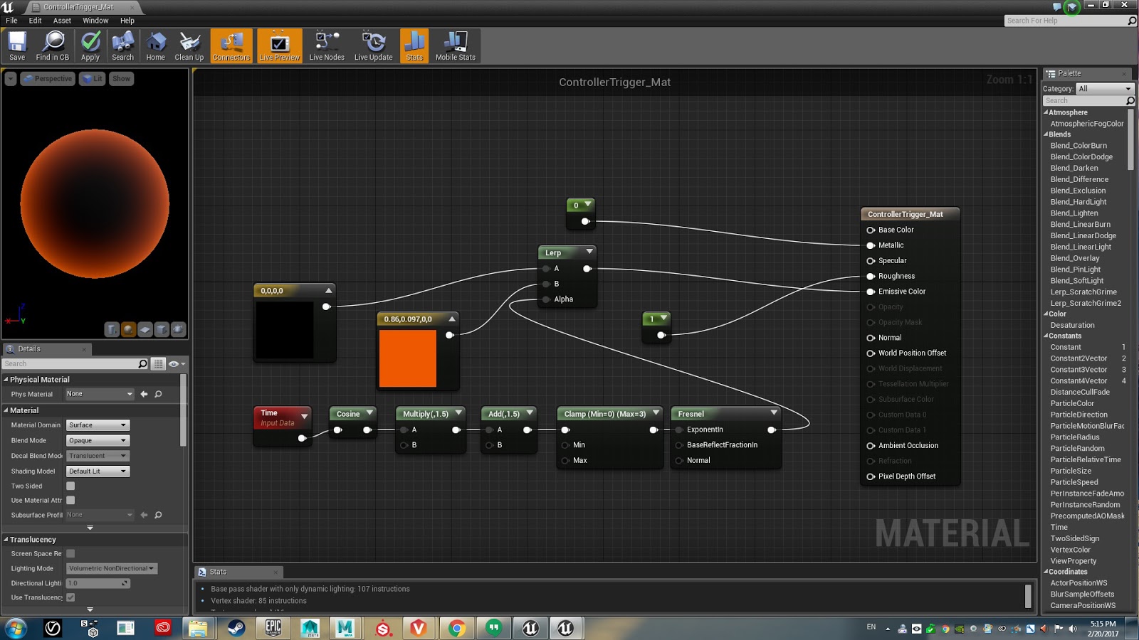 Some Fancy UE4 Material Blueprints