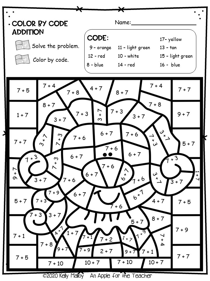 An Apple For The Teacher: Presidents' Day Color By Number