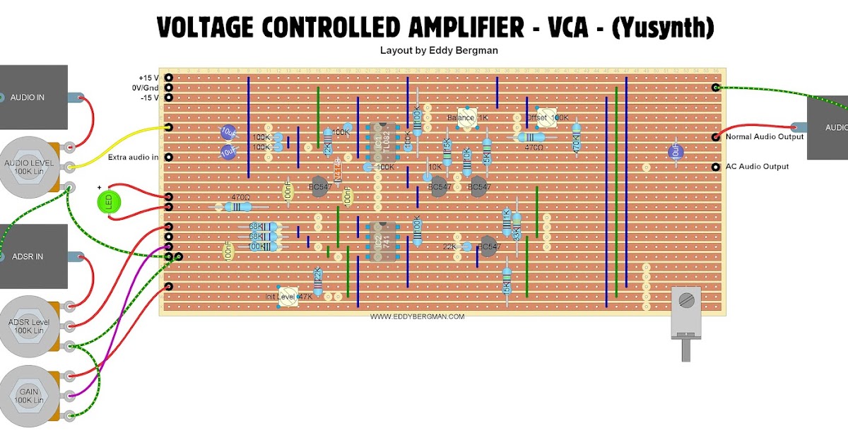 Eddy Bergman.com: Synthesizer Build part-29: VCA (Yusynth design).