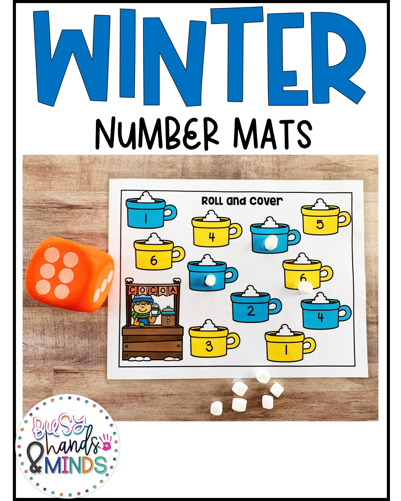 Winter Number Mats for Preschool | Busy Hands and Minds