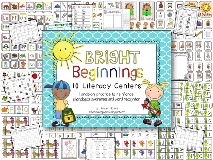 School Is a Happy Place: Bright Beginnings and Freebie Friday