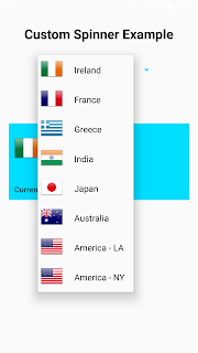 Android Examples: Android Custom Spinner (drop down list) example
