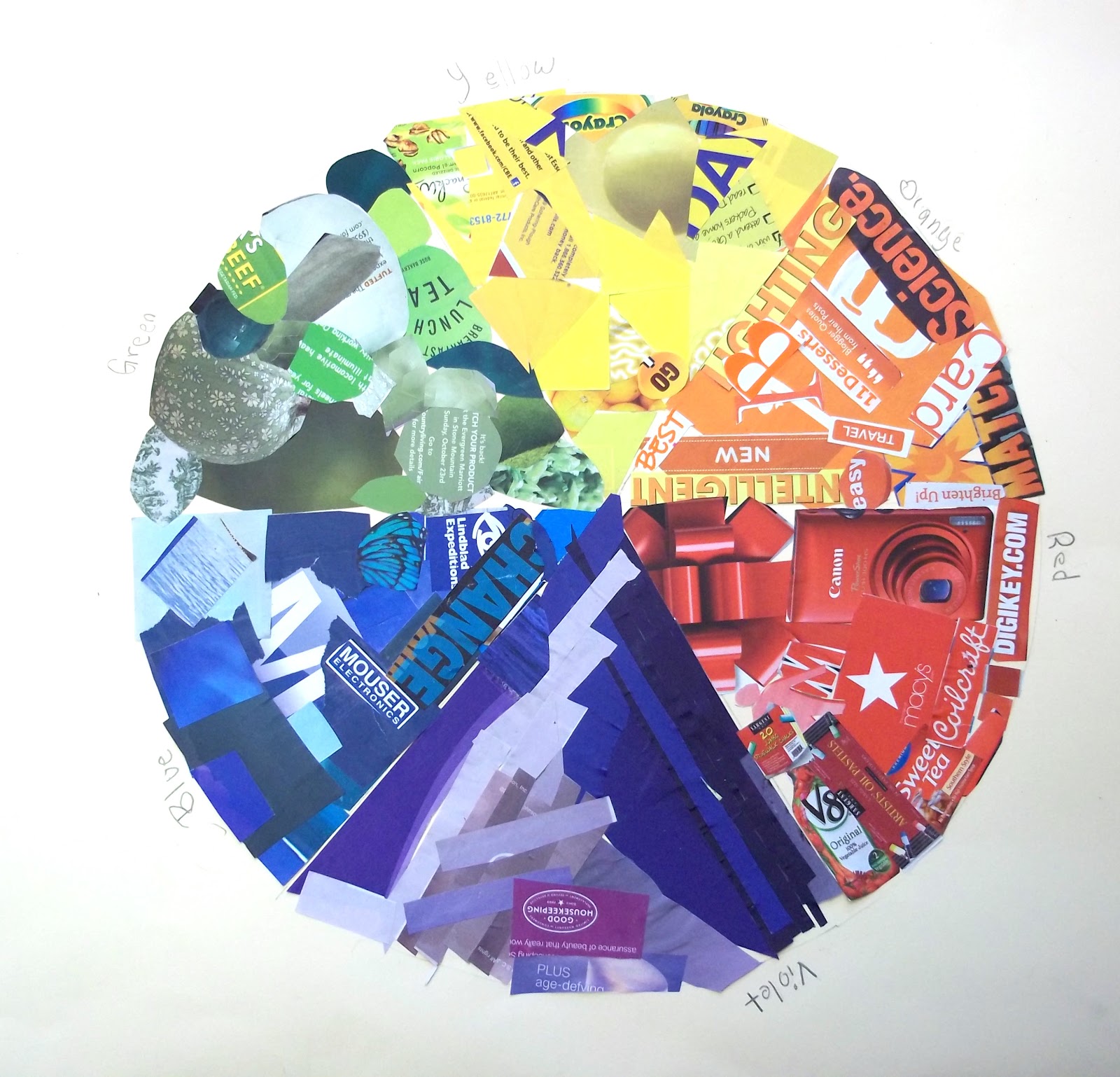 Monument Valley Regional Middle School Art Class: Color Wheel Collage ...