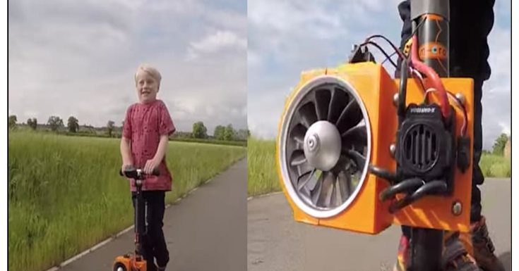 Colin Furze Builds a Fan-Jet Powered Micro Scooter | ind-eng-design