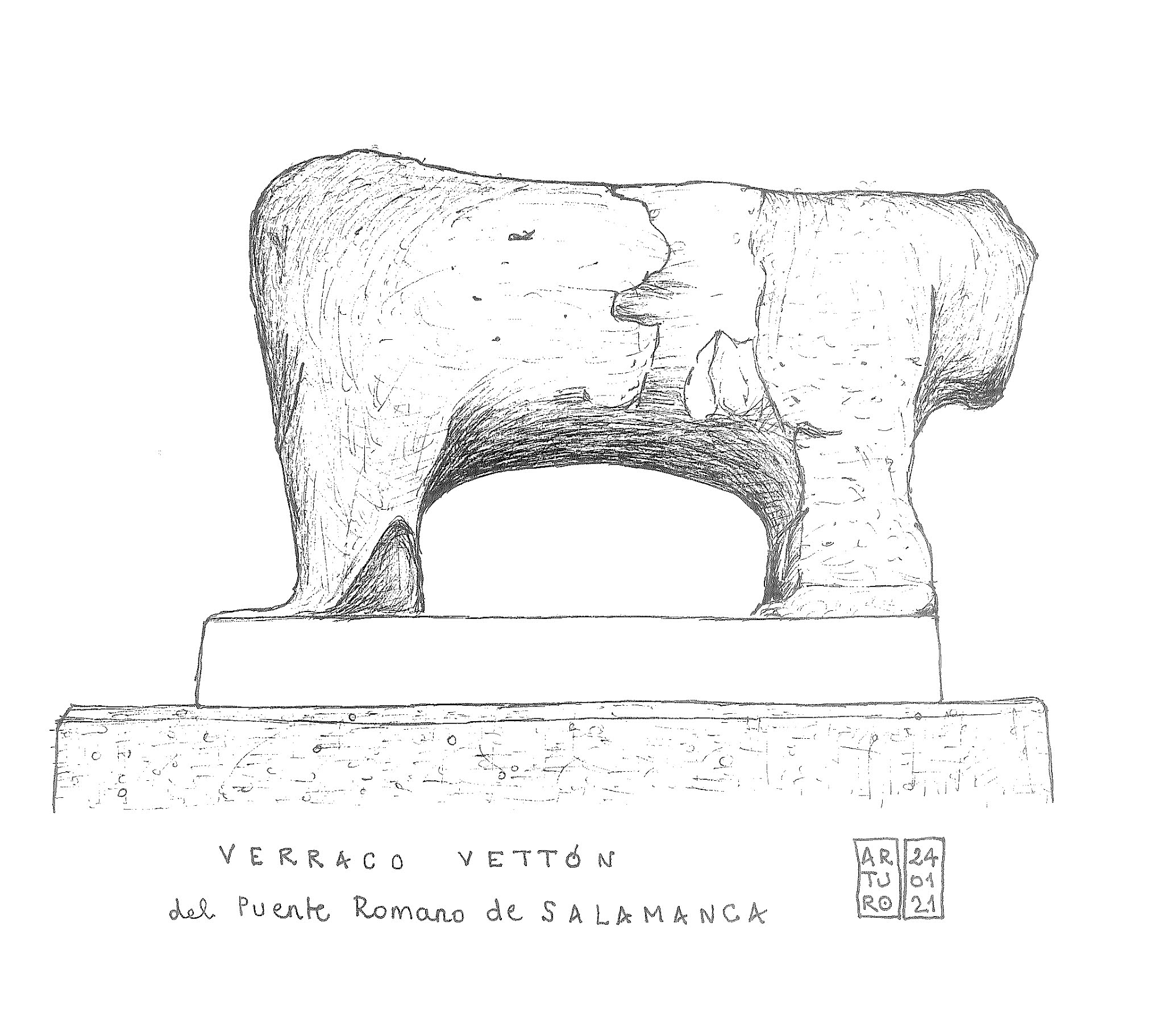 Arturo Gonzalo Aizpiri: EL VERRACO DEL PUENTE ROMANO DE SALAMANCA ...