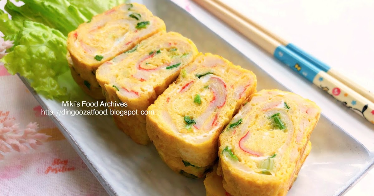 Miki's Food Archives : Crab Stick & Spring Onion Rolled Omelette/ Egg ...