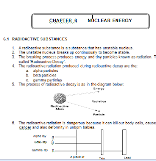 Chapter 6 – Nuclear Energy (Topical Test) | Science SPM Form 4