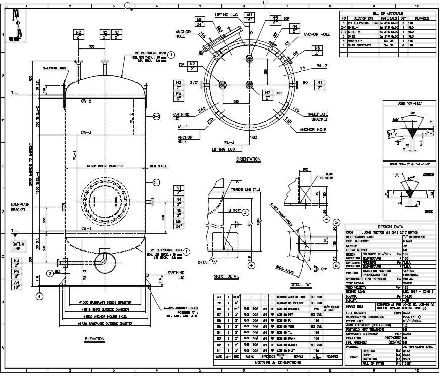 Detail Drawing Air Receiver