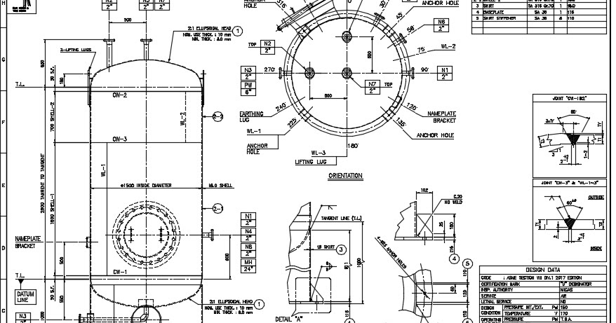 PRESSURE VESSEL DESIGN DRAWING AND FABRICATION